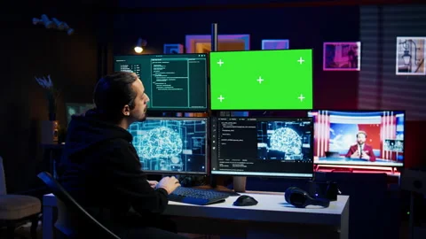 Hacker Green Screen Stock Footage ~ Royalty Free Stock Videos | Pond5