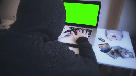 Hacking Computer System Crime Scene, Gre... | Stock Video | Pond5
