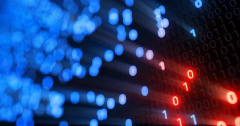 Hacking digital binary code matrix 01 ba... | Stock Video | Pond5