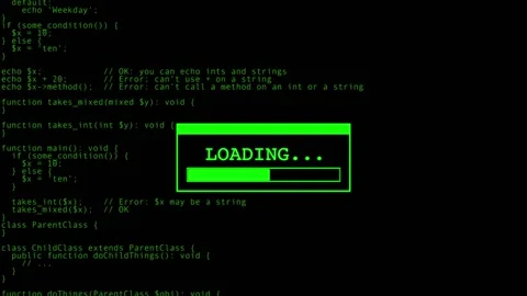 Hacking Loading bar animation with green... | Stock Video | Pond5