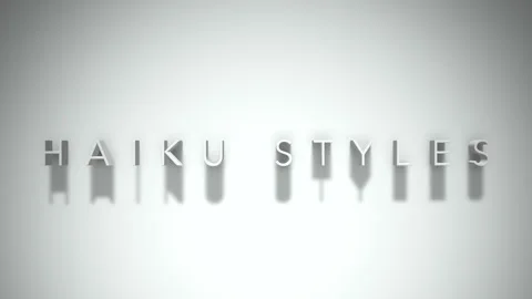 haiku styles 3D title animation white te... | Stock Video | Pond5