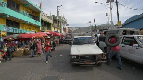 Haitian people walking on the street in ... | Stock Video | Pond5
