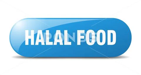Halal food button. halal food sign. key. push button. Illustration ...
