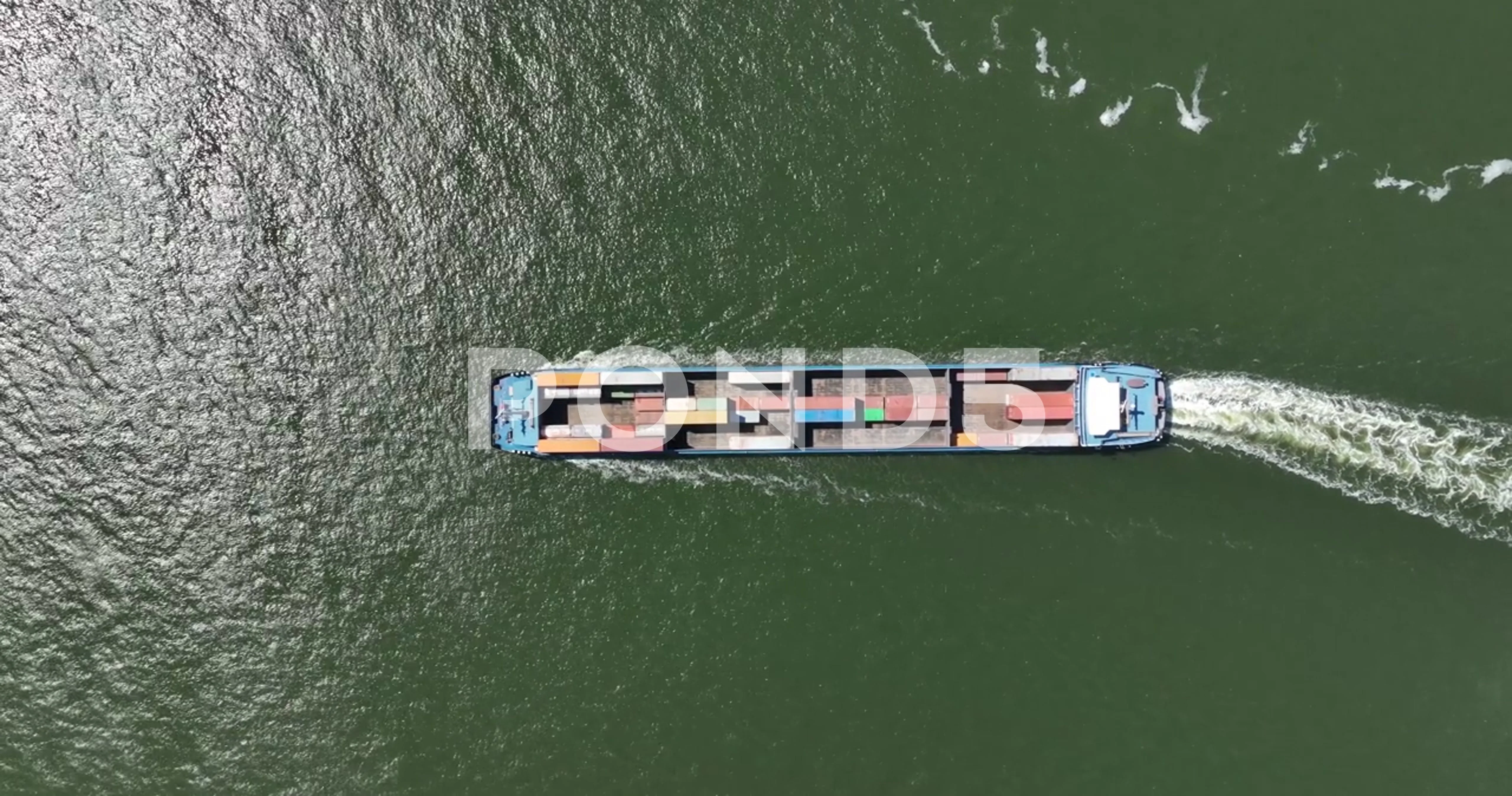 Empty Container Ship