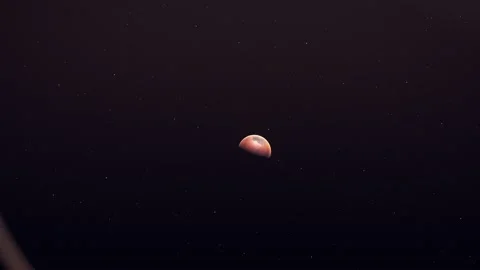 Half Illuminated Red Planet Mars - anima... | Stock Video | Pond5