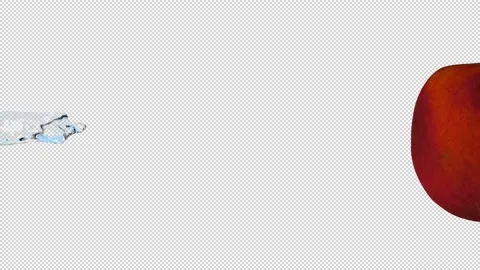 Half Peach Water Splash on White Backgro... | Stock Video | Pond5