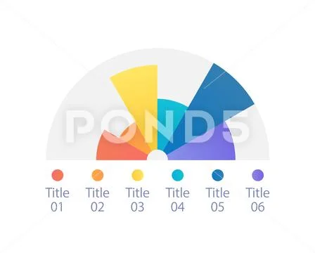 Half pie infographic chart design template: Graphic #229109401