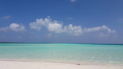 Half sand and water, half sky, looking o... | Stock Video | Pond5