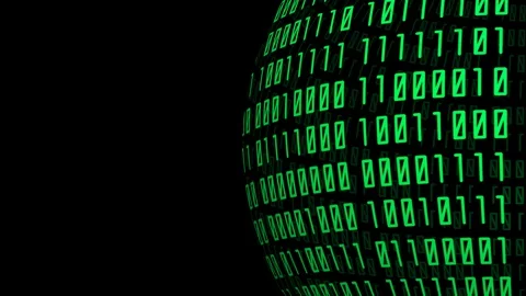 Half Sphere Binary Number Matrix Animati... | Stock Video | Pond5