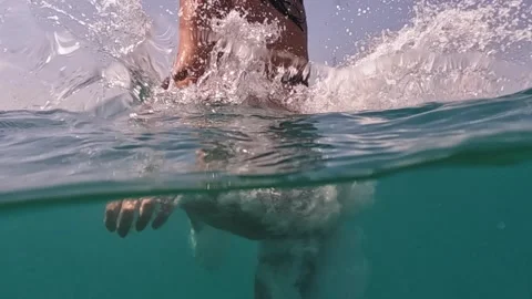 Woman Diving Into Water Stock Footage ~ Royalty Free Stock Videos | Pond5