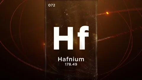 Halfnium (Hf) symbol chemical element of... | Stock Video | Pond5