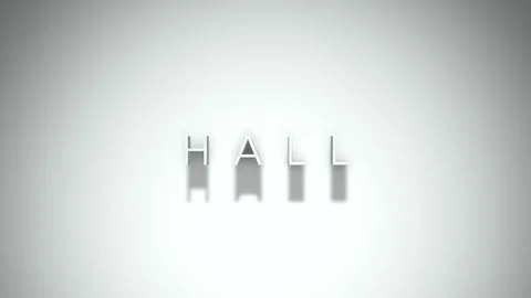 hall 3D title animation with shadows on ... | Stock Video | Pond5