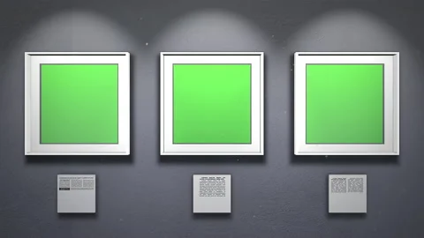 Hall of art museum with frame for pictur... | Stock Video | Pond5