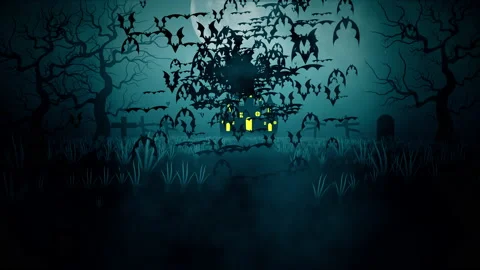 Halloween animation background with the ... | Stock Video | Pond5