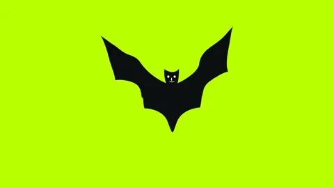 Halloween bat Flying Animation on Green ... | Stock Video | Pond5