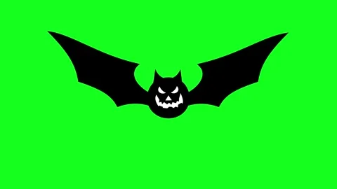 Halloween bats green screen animated bat... | Stock Video | Pond5