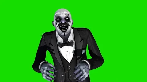 Halloween Clown Jumpscare Green Screen H... | Stock Video | Pond5