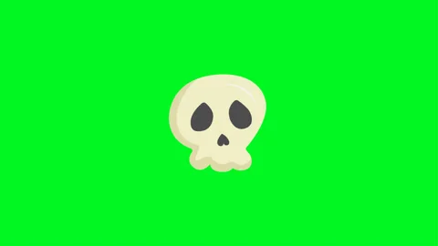 Skull Face Green Screen Stock Video Footage | Royalty Free Skull Face ...