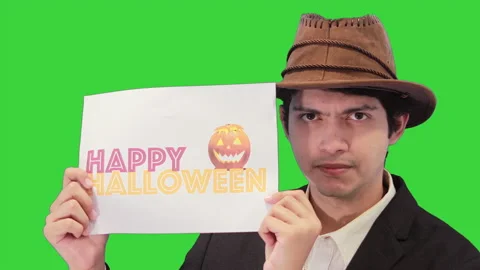Halloween figure with green screen, 4K P... | Stock Video | Pond5