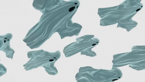 Halloween Flying Ghost Transition | Stock Video | Pond5