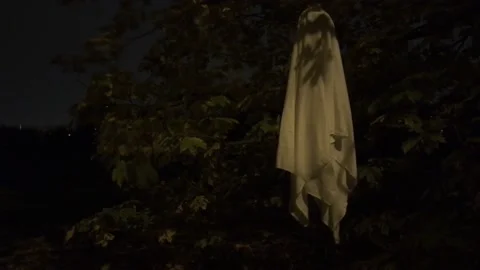 Halloween ghost dancing in the night for... | Stock Video | Pond5