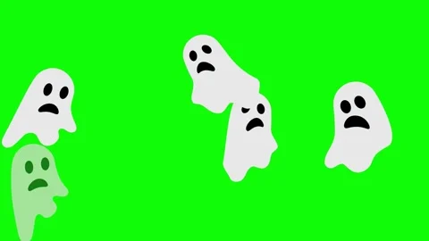Halloween ghost flying on green screen a... | Stock Video | Pond5