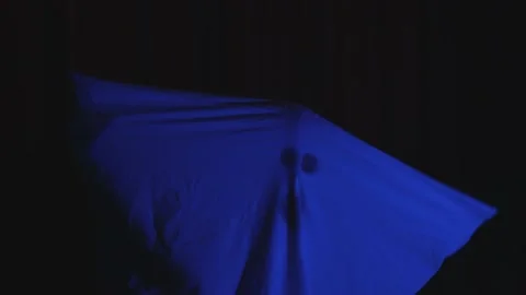 halloween party costume ghost sheet spoo... | Stock Video | Pond5