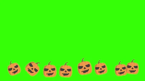 Halloween pumpkin group animation, chrom... | Stock Video | Pond5