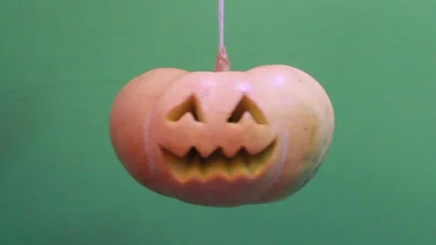 Halloween Pumpkin Rotation Green Screen ... | Stock Video | Pond5