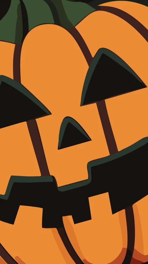 halloween pumpkin zoom in on a black bac... | Stock Video | Pond5