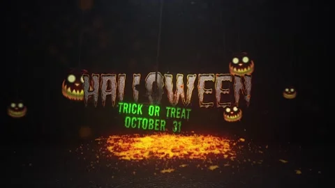 After Effects: Halloween Pumpkins Logo Intro #166529017