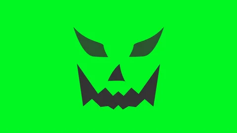 Halloween Scary Face With Green Screen. ... | Stock Video | Pond5