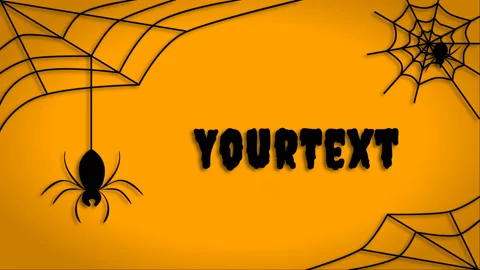 Halloween screensaver with spiders ~ After Effects #213885401