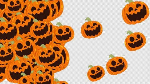 halloween transition pumpkin with alpha ... | Stock Video | Pond5