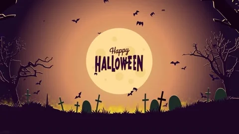 Halloween TV Studio Set 52 - Virtual Gre... | Stock Video | Pond5