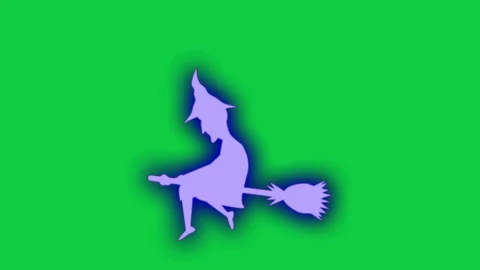 Halloween Witch Flying on Green Screen B... | Stock Video | Pond5