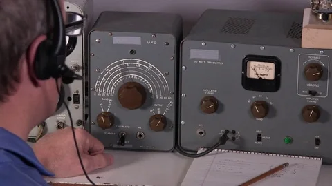 Ham radio operator communication | Stock Video | Pond5