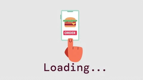 Hamburger order loader animation | Stock Video | Pond5