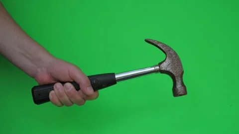 Hammer A on Green Screen Chroma Key Pt5 ... | Stock Video | Pond5