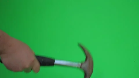 Hammer A on Green Screen Chroma Key Pt8 ... | Stock Video | Pond5