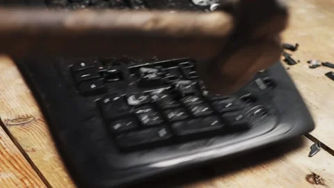 Hitting Computer Keyboard Stock Video Footage | Royalty Free Hitting ...