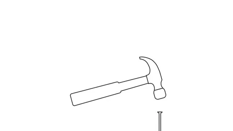 Hammer moving, work animation. Motion gr... | Stock Video | Pond5