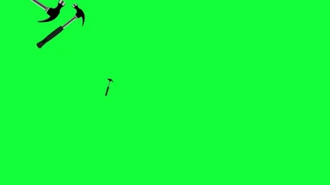 hammer tools group animation on green sc... | Stock Video | Pond5