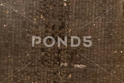 Hammurabi law code of mesopotamia stone detail ~ Premium Photo #165758639