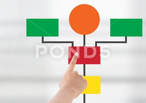 Hand and Colorful mind map over bright background Stock Photo #79644380