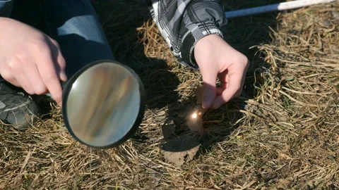 Magnifying Glass Burn Stock Video Footage | Royalty Free Magnifying ...