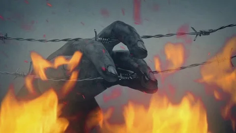 Barbed Wire Fire Stock Videos – Royalty-Free HD & 4K Videos | Pond5