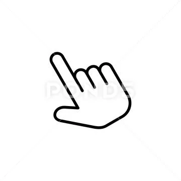 Hand click icon vector. pointer icon vector. hand cursor icon vector ~ Clip Art #243468327