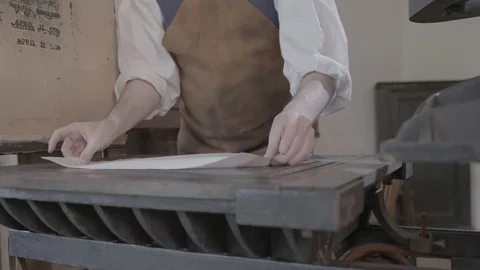 Hand-Crank Printing Press at work - 18th... | Stock Video | Pond5