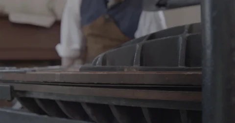 Hand-Crank Printing Press at work - 18th... | Stock Video | Pond5